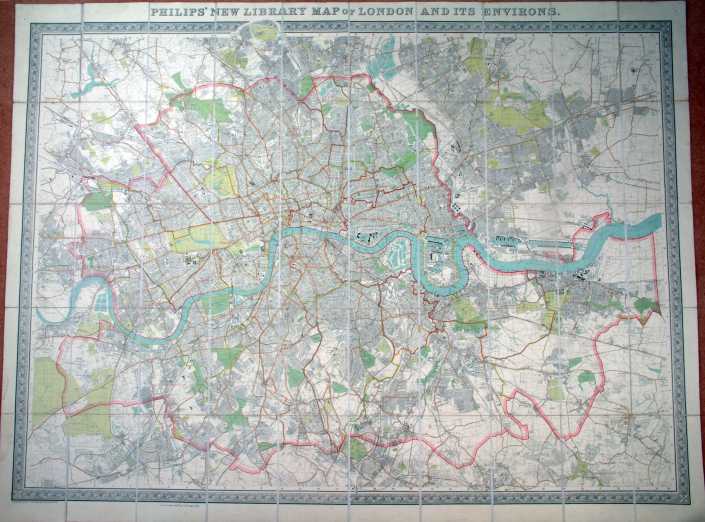 Philips’ New Library Map of London and its Environs