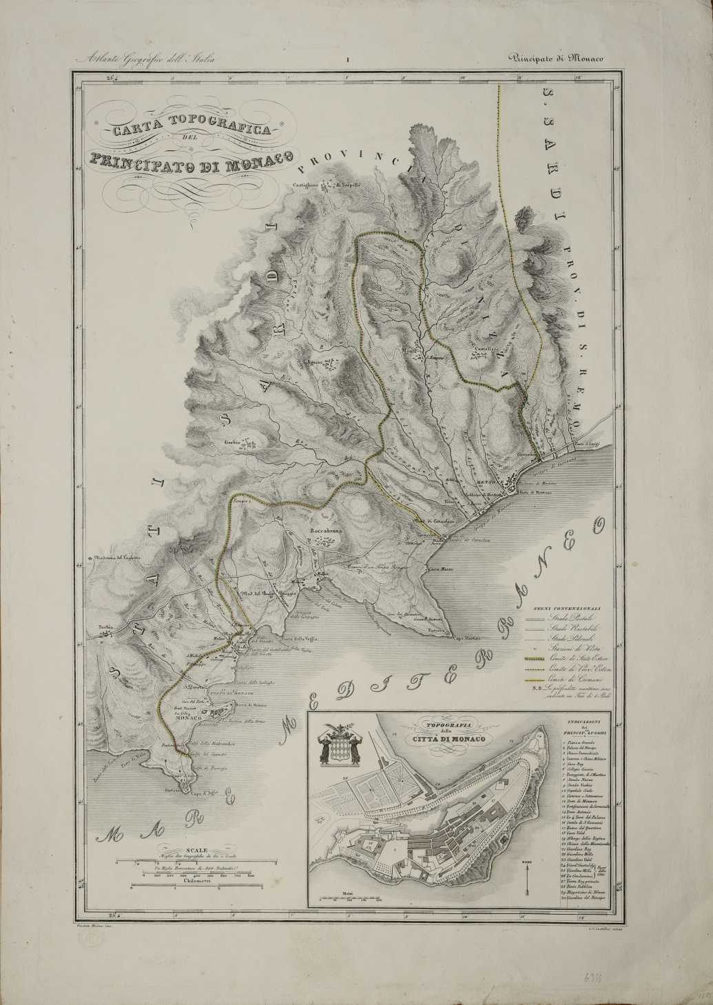 Carta Topografica del Principato di Monaco