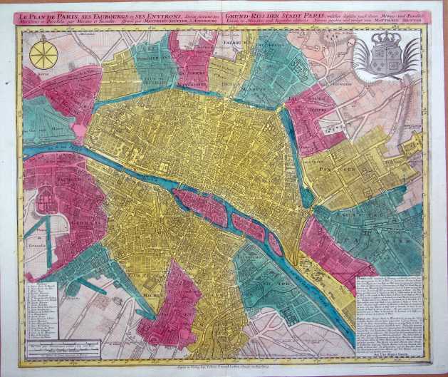 Le Plan de Paris, ses Faubourgs et ses Environs ...