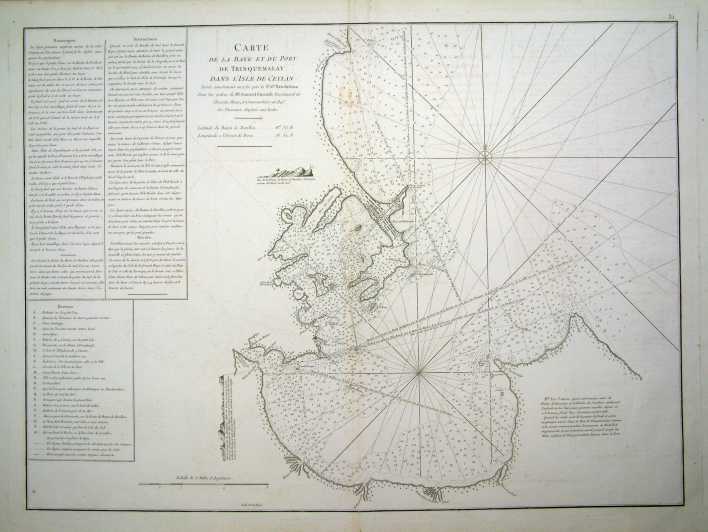 Carte de la Baye et du Port de Trinquemalay dans l'Isle de Ceylan Levee ...