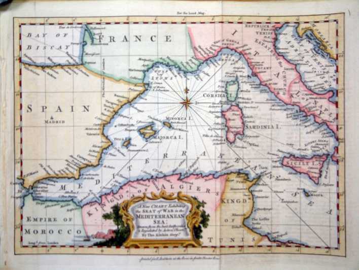 A New Chart Exhibiting the Seat of War in the Mediterranean Sea