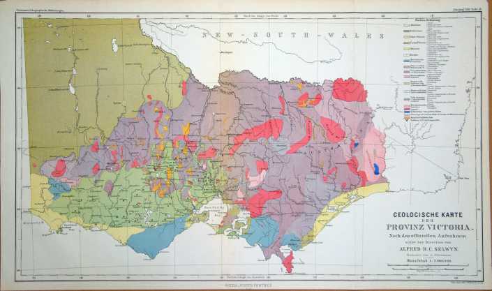 Geologische Karte der Provinz Victoria: nach den offiziellen Aufnahmen ...