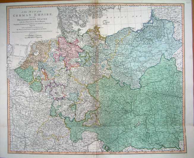 A New Map of the German Empire, and the Neighbouring States with their ...