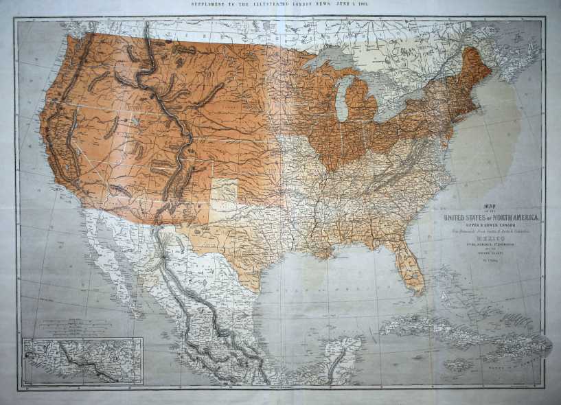 Map of the United States of North America, Upper & Lower Canada, New ...