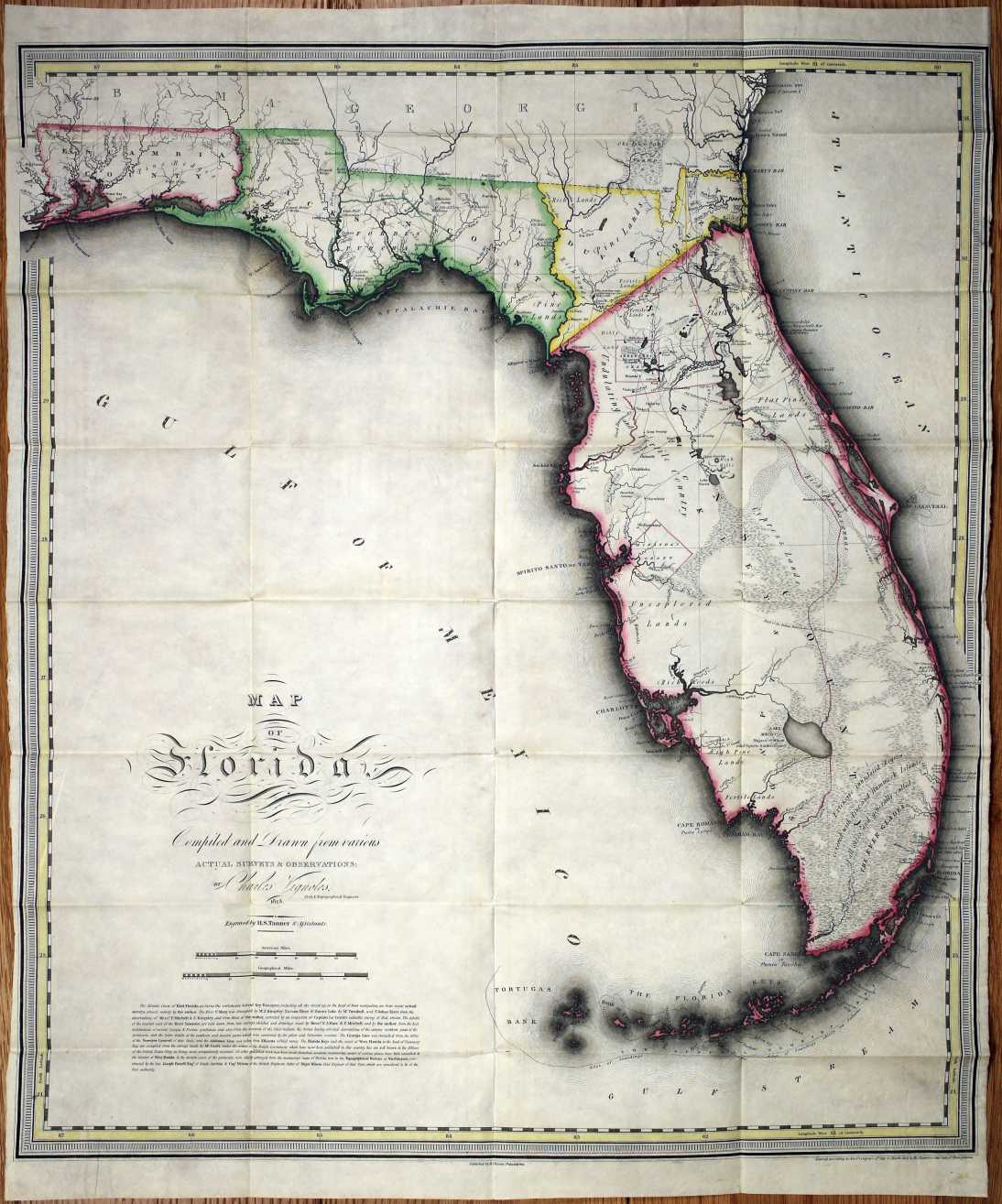 Map of Florida Compiled and Drawn from various Actual Surveys ...