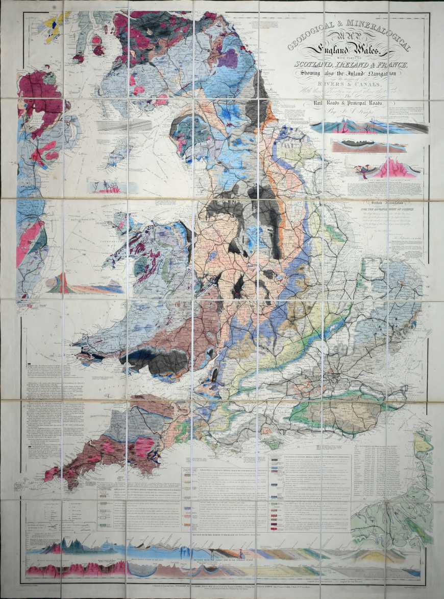 Geological & Mineralogical Map of England and Wales with parts of ...