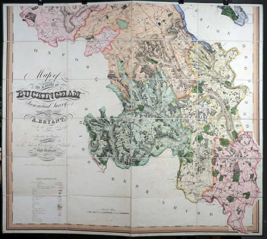 Map of the County of Buckingham from Actual Survey by A. Bryant, in the ...