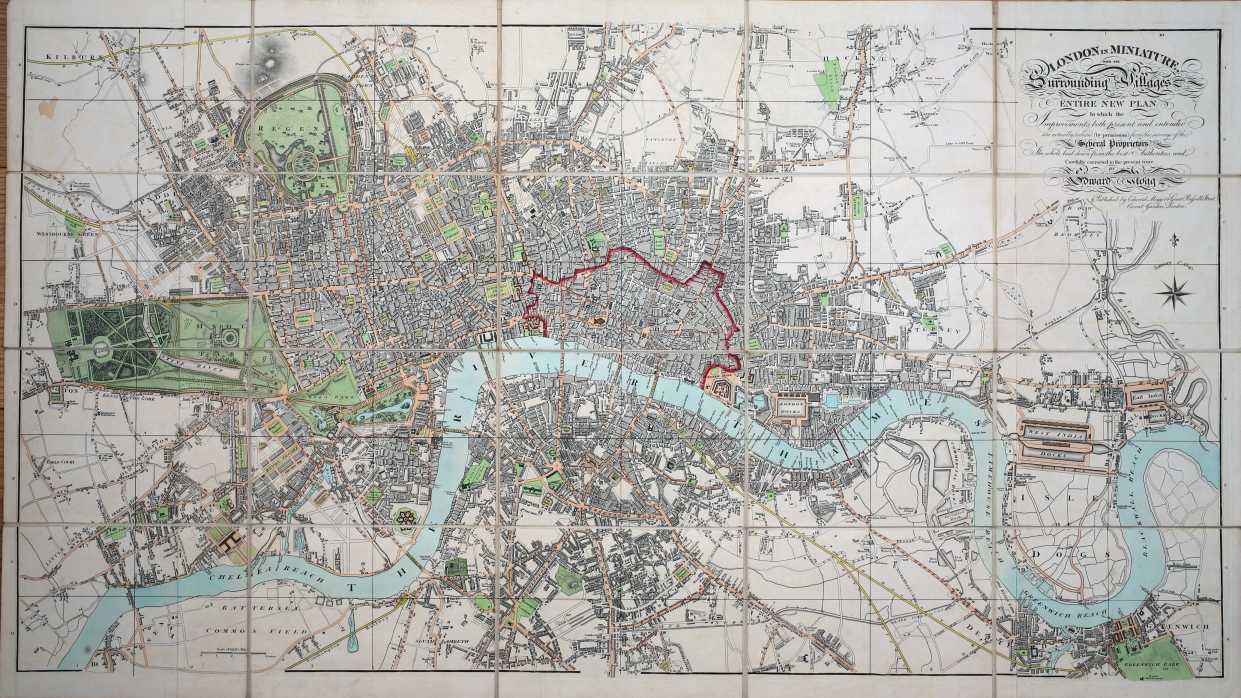London in Miniature with the Surrounding Villages. An Entire New Plan ...