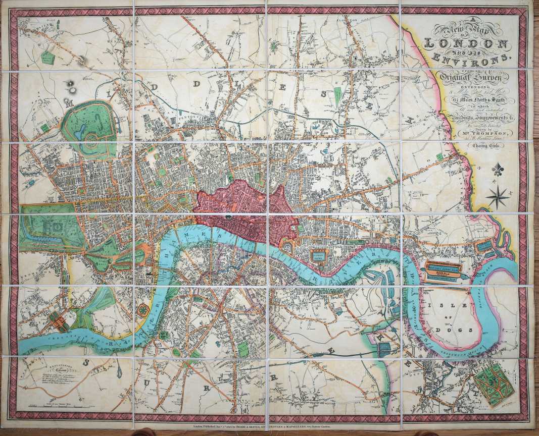 A New Map of London and its Environs from an Original Survey Extending ...