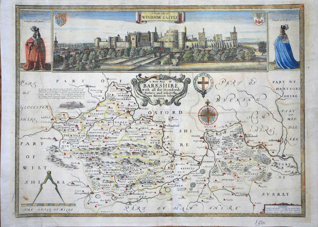 A New Map of Barkshire with all the Hundreds, Parkes and other Places ...