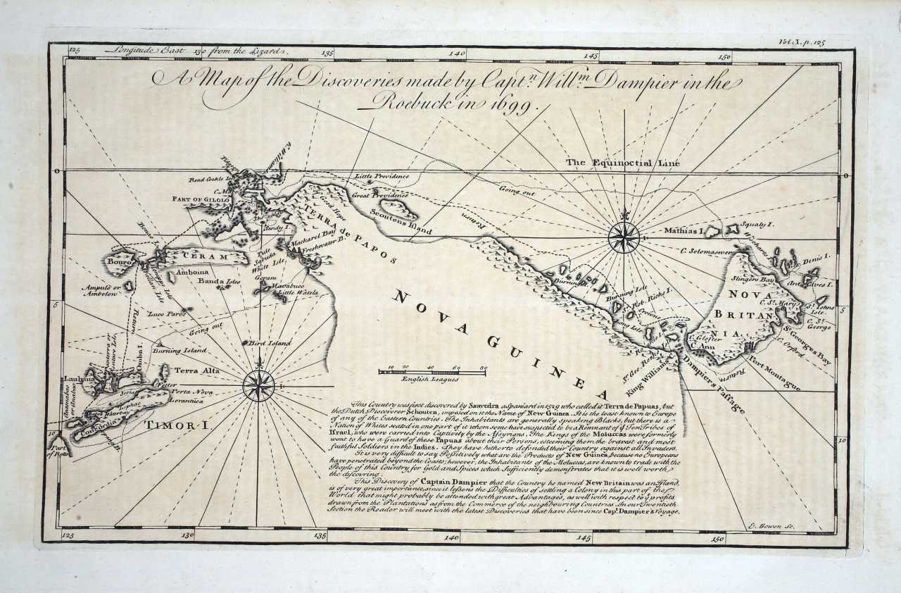 A Map of the Discoveries made by Captain William Dampier in the Roebuck ...