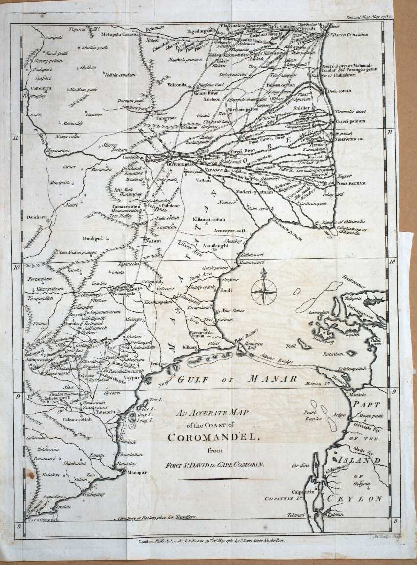 An Accurate Map of the Coast of Coromandel from Fort St. David to Cape ...