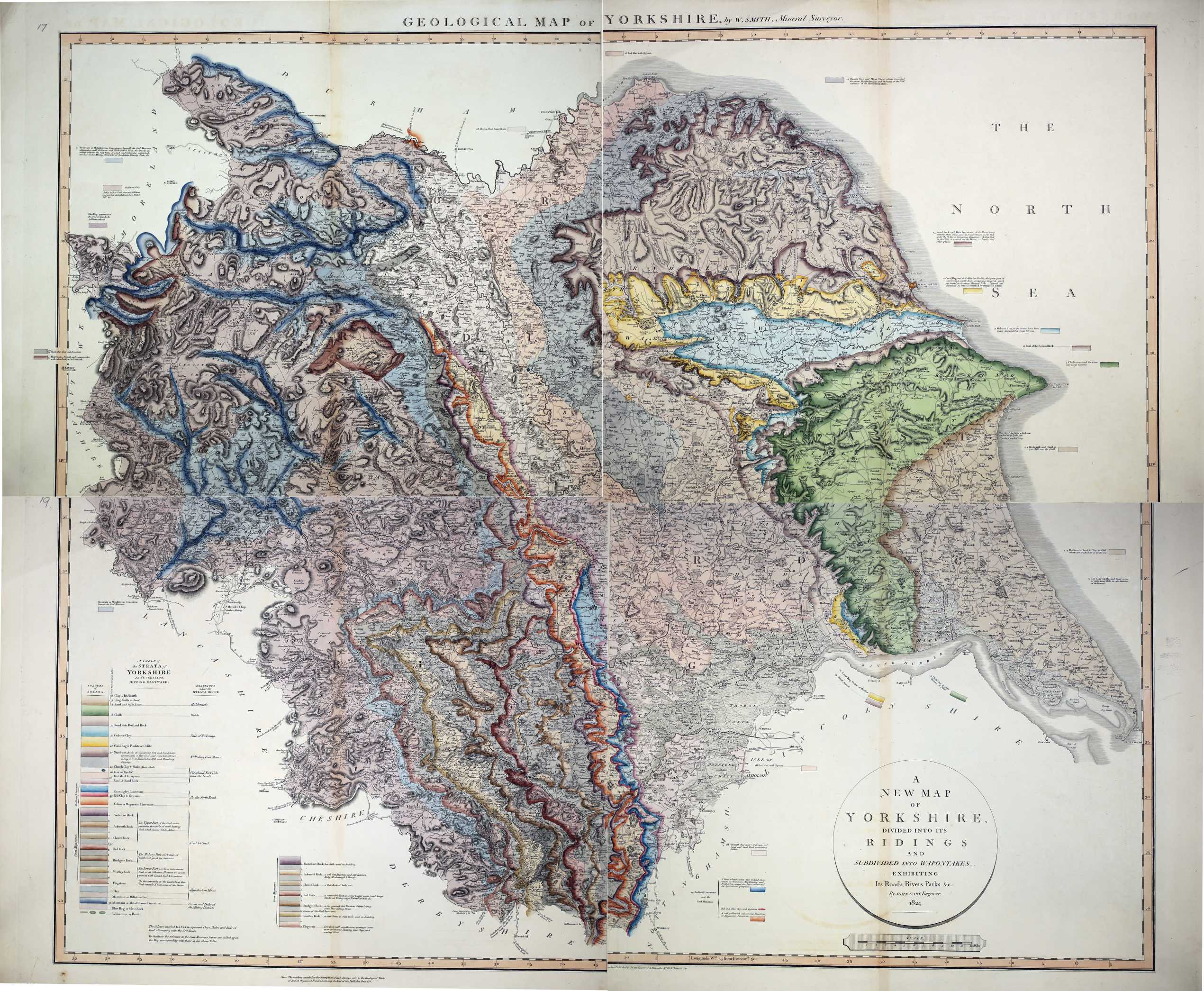 A New Map of Yorkshire, Divided into its Ridings And Subdivided into ...