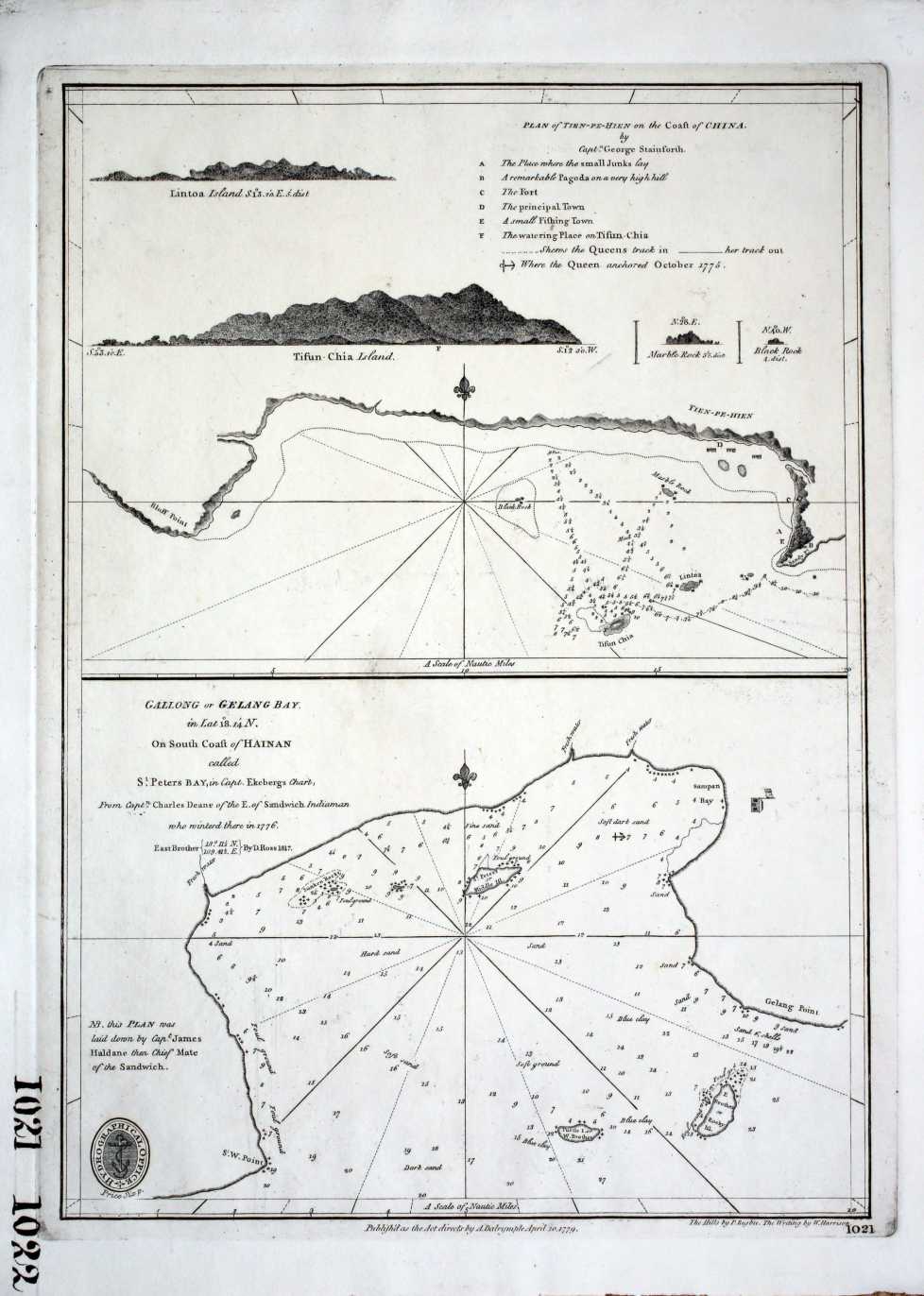 Plan of Tien-Pe-Hien on the Coasst of China by Capt. George Stainforth ...