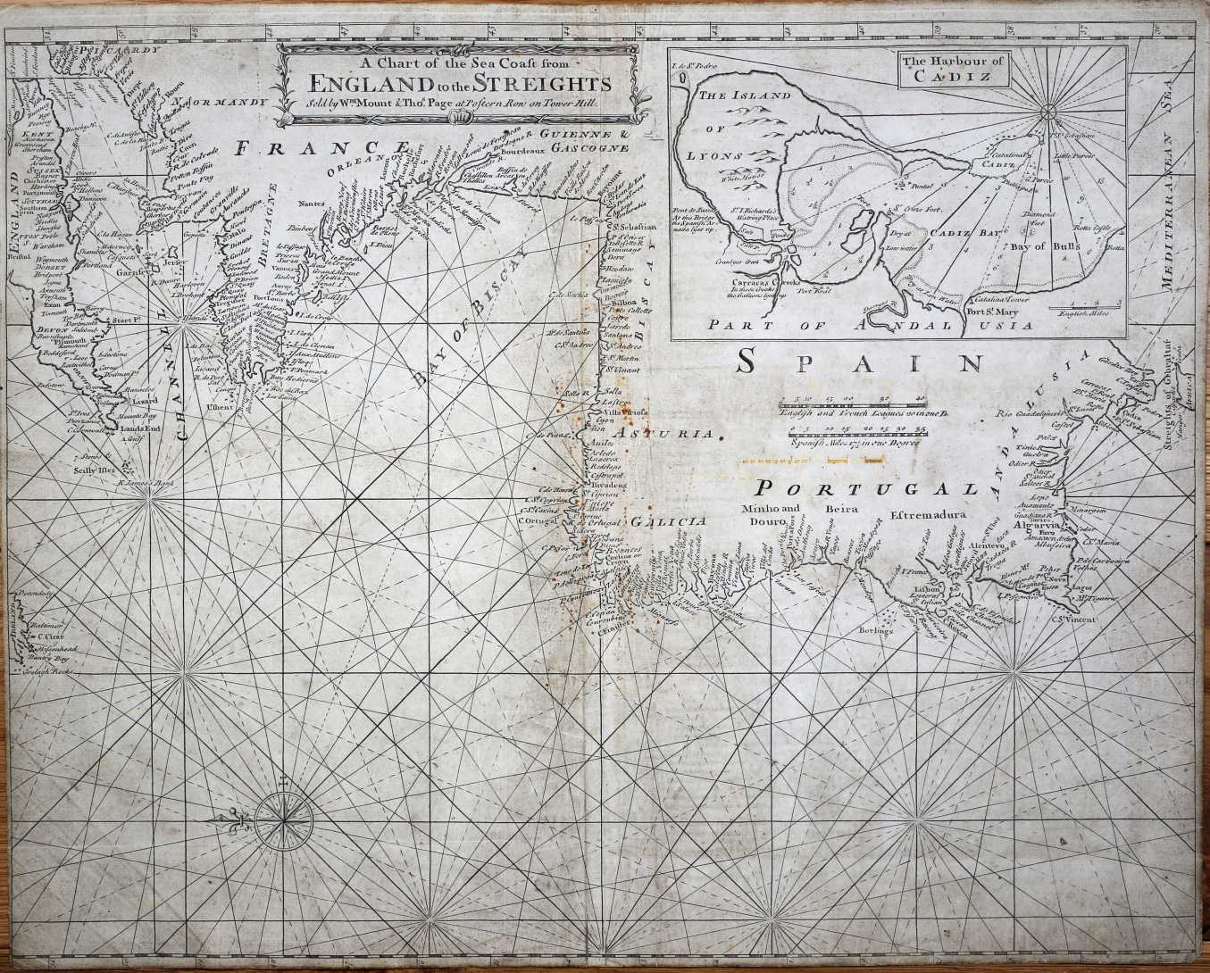 A Chart of the Sea Coast from England to the Streights
