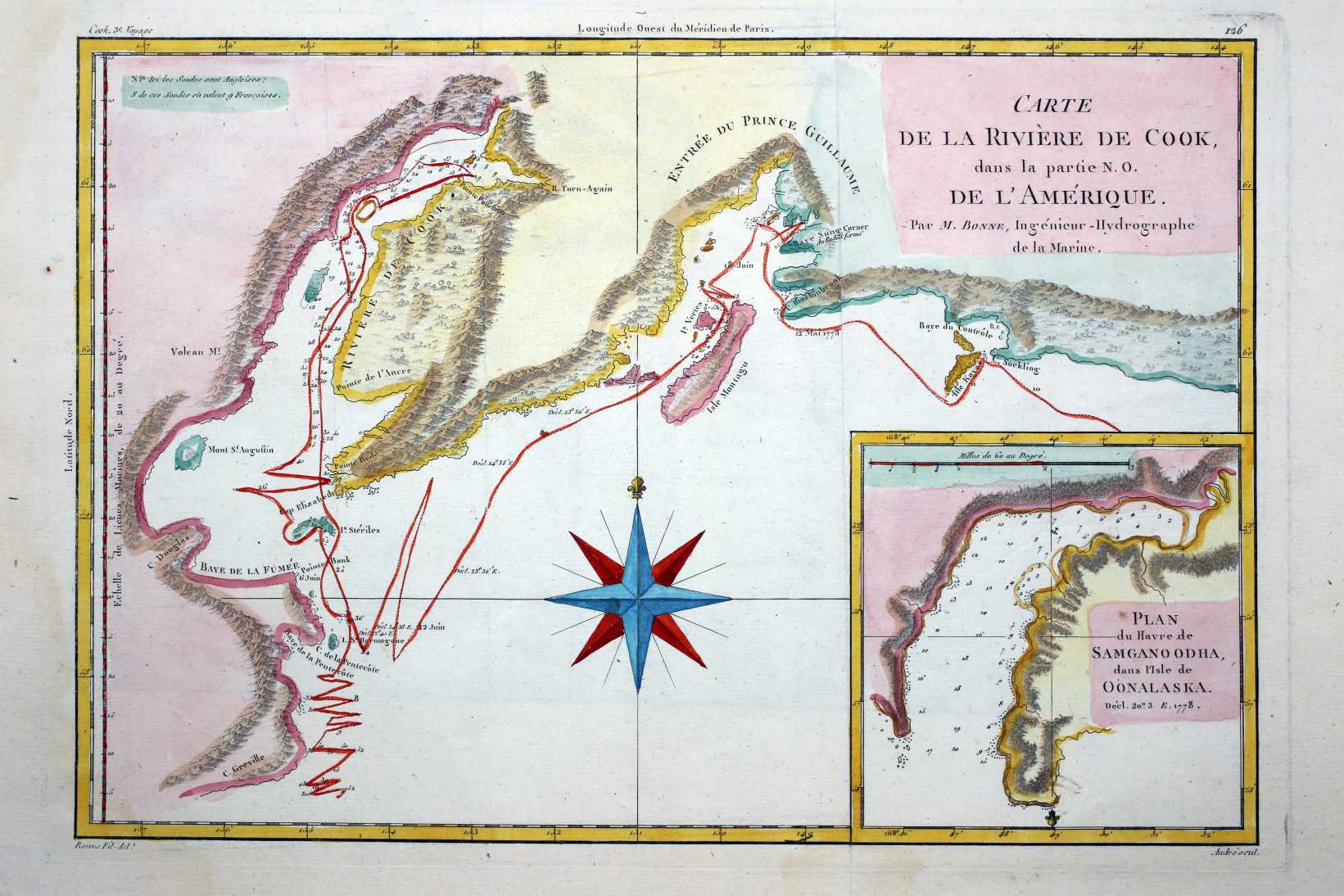 Carte de la Riviere de Cook dans la partie N. O. de L'Amerique