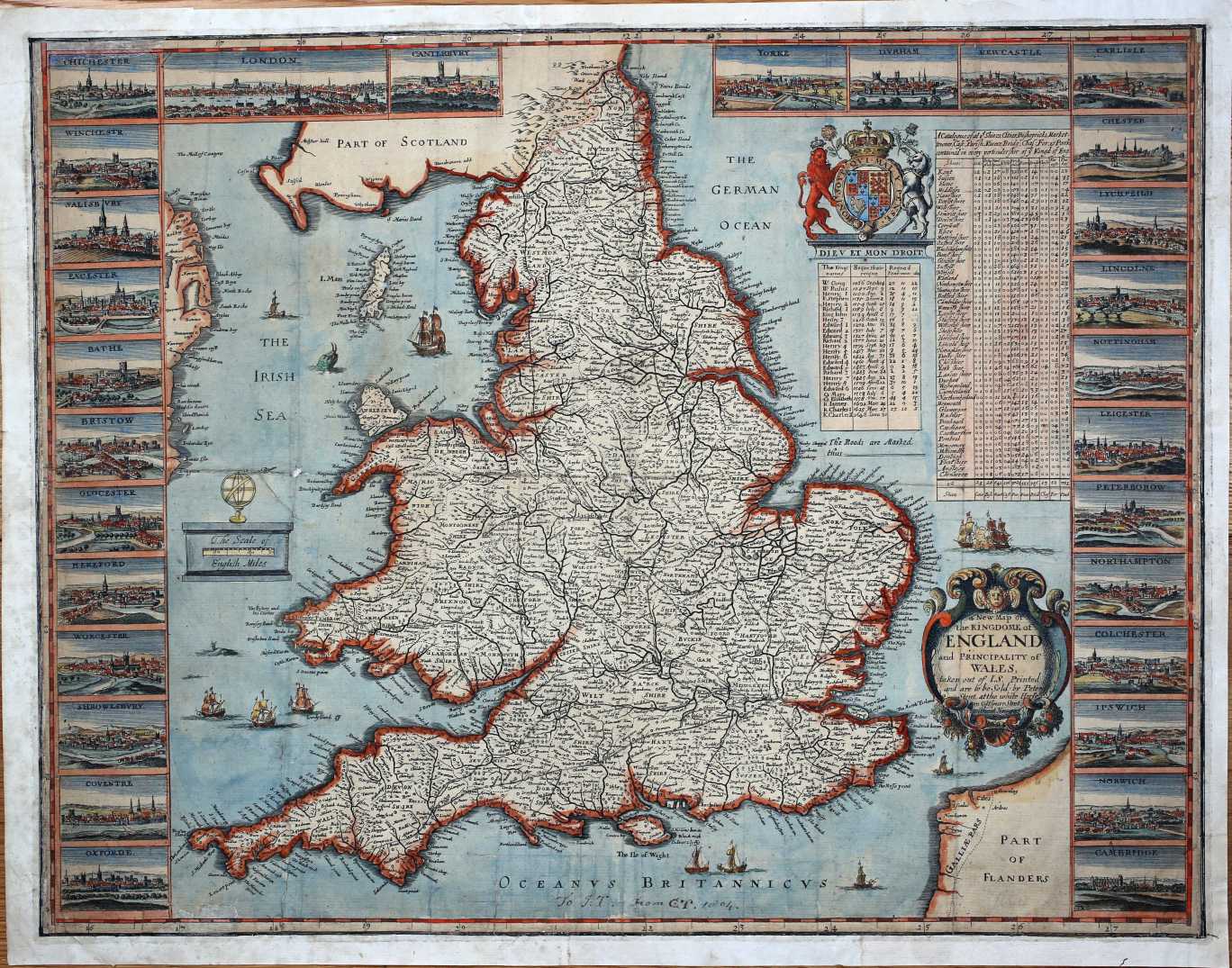 A New Map of the Kingdome of England and Principality of Wales