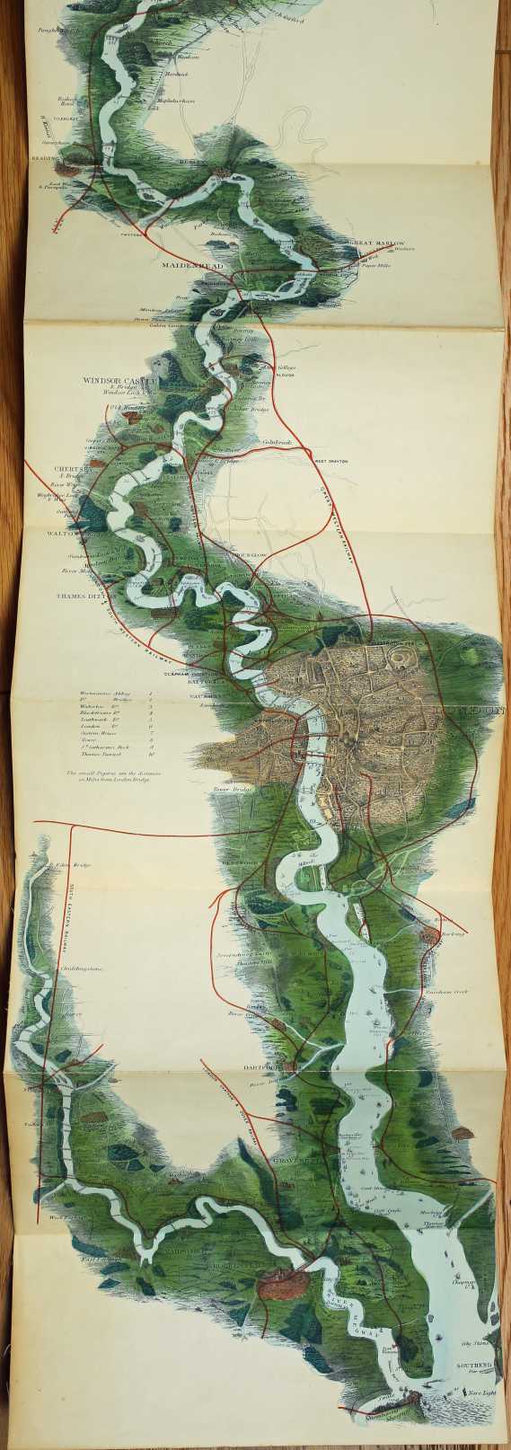 Panoramic Map of the River Thames