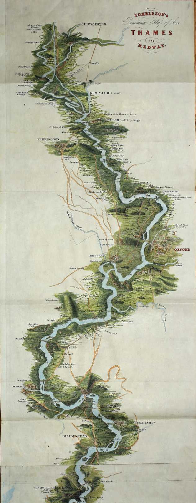Tombleson's Panoramic Map of the Thames and Medway