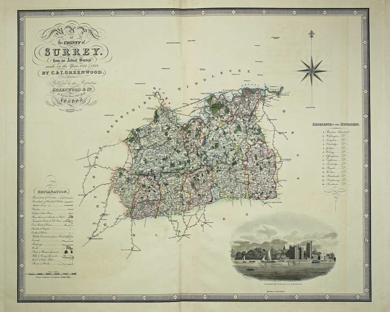 Map of the County of Surrey