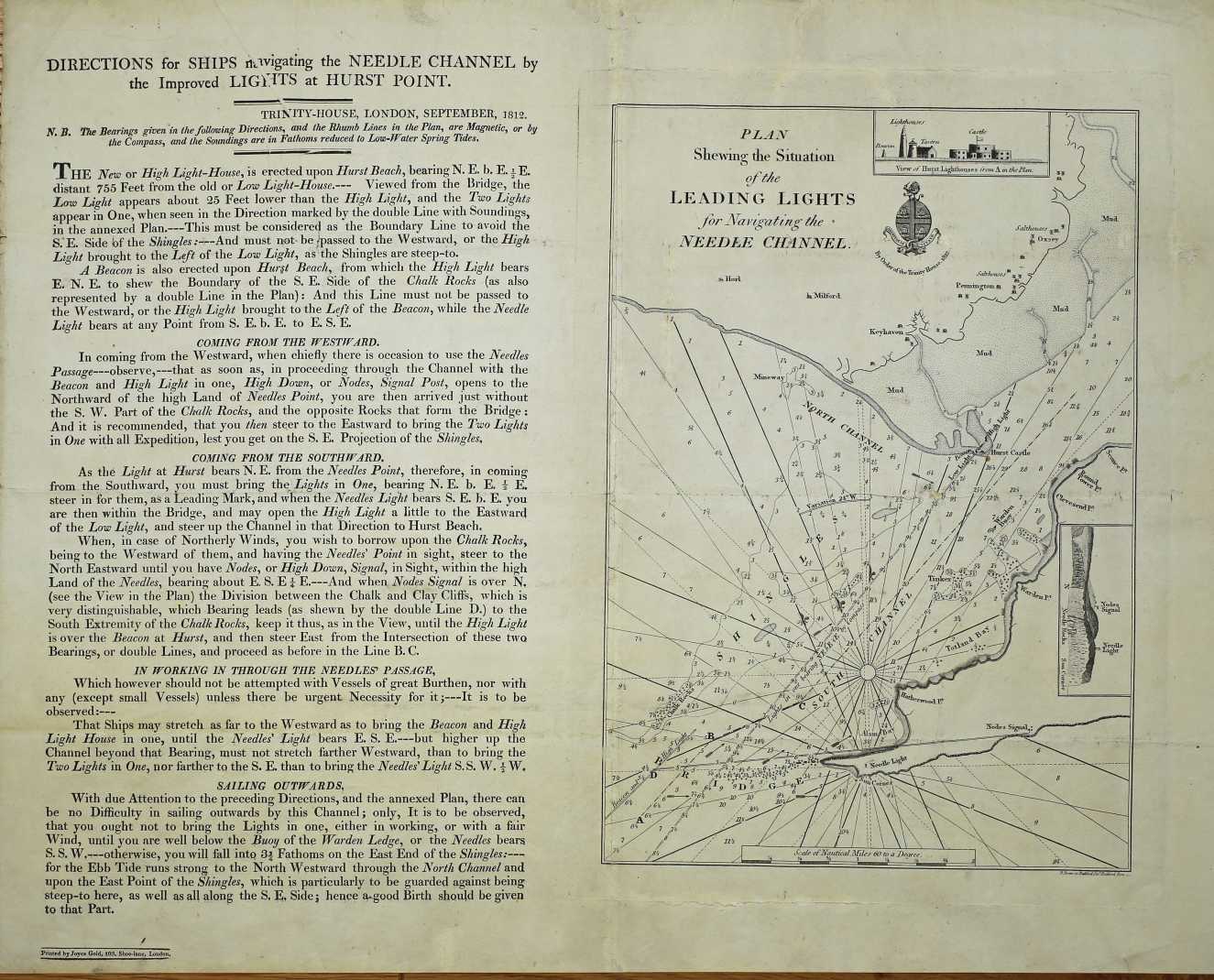 Plan Shewing the Situation of the Leading Lights for Navigating the ...