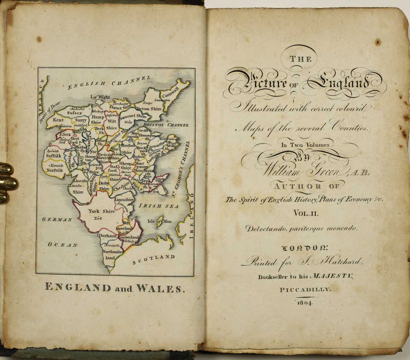 The Picture of England Illustrated with correct colour'd Maps of the ...