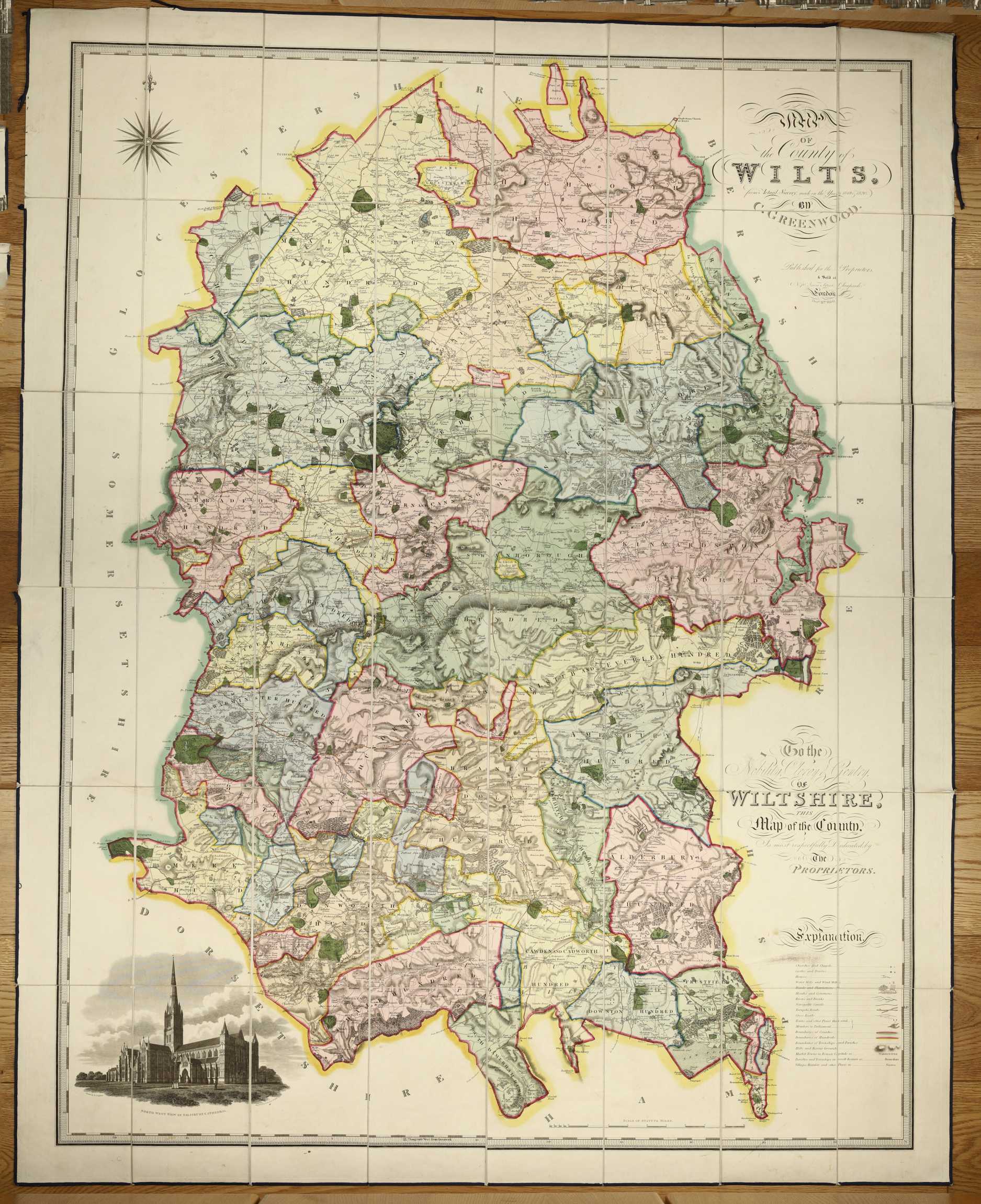 Map of the County of Wilts, from Actual Survey Made in the Years 1819 ...