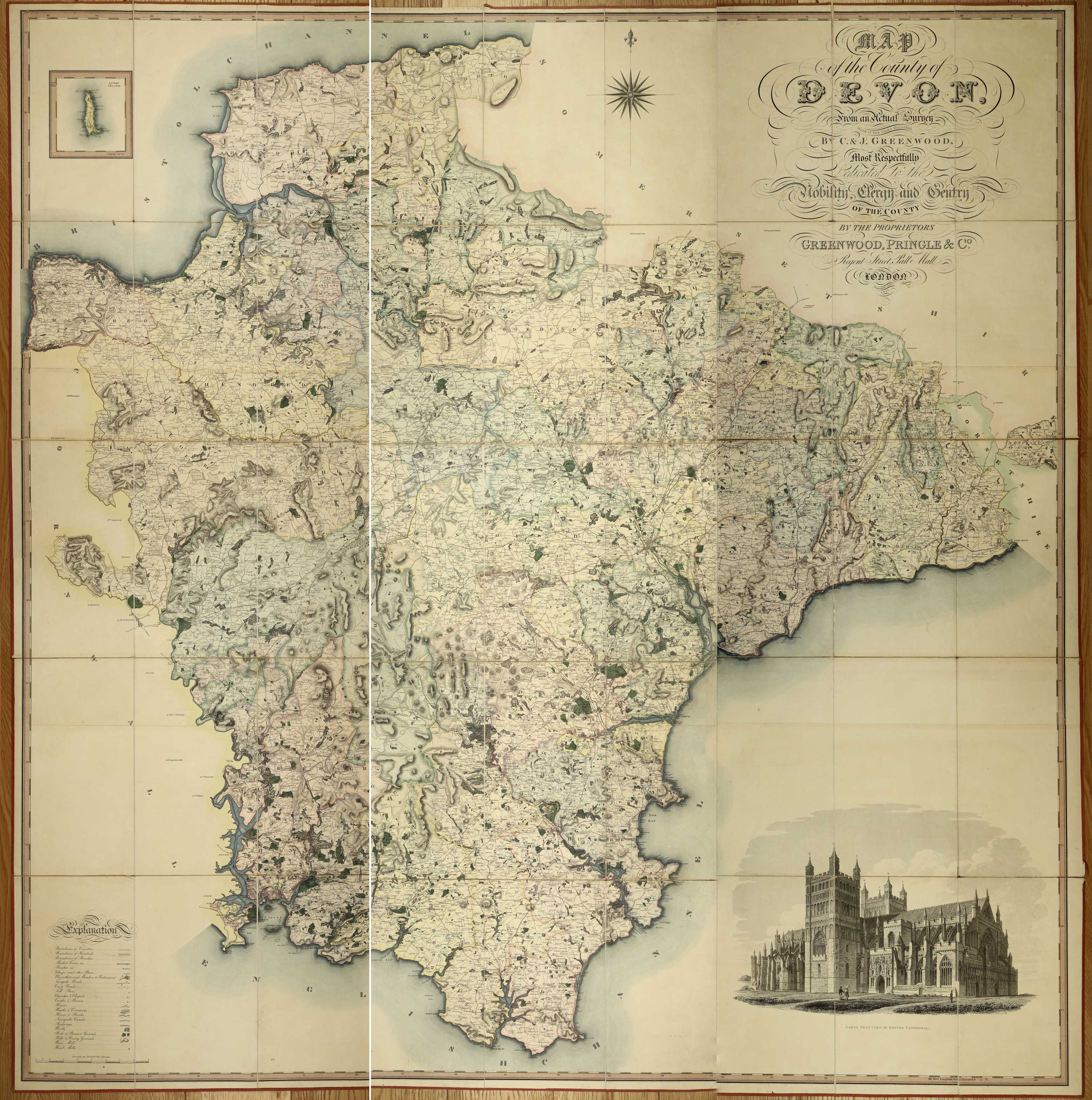 Map of the County of Devon, From an Actual Survey Made in the Years ...