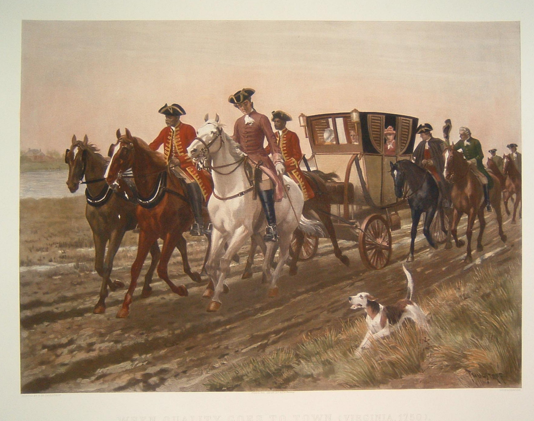 When Quality Goes to Town (Virginia 1750) decorative print