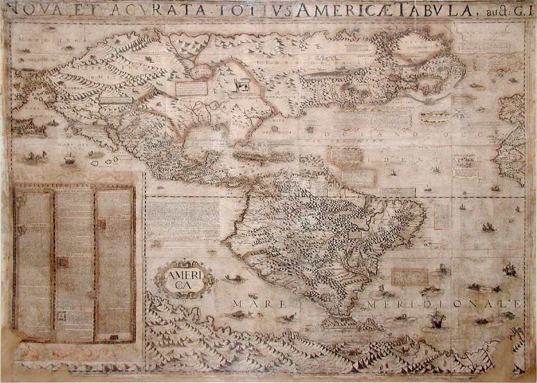 (Set of four continental wall maps)