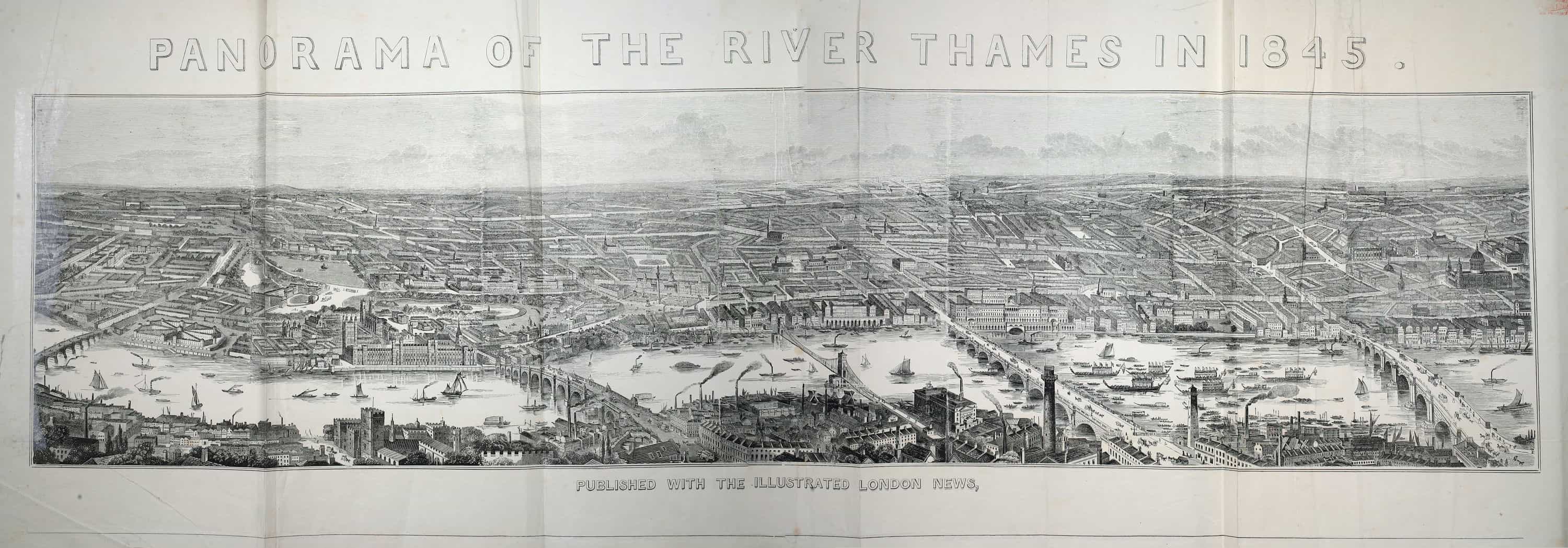 A Panorama of the River Thames in 1845