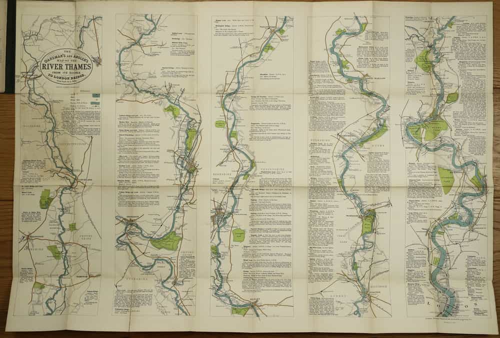 The Oarsman's and Angler's Map of the River Thames From its Source to ...