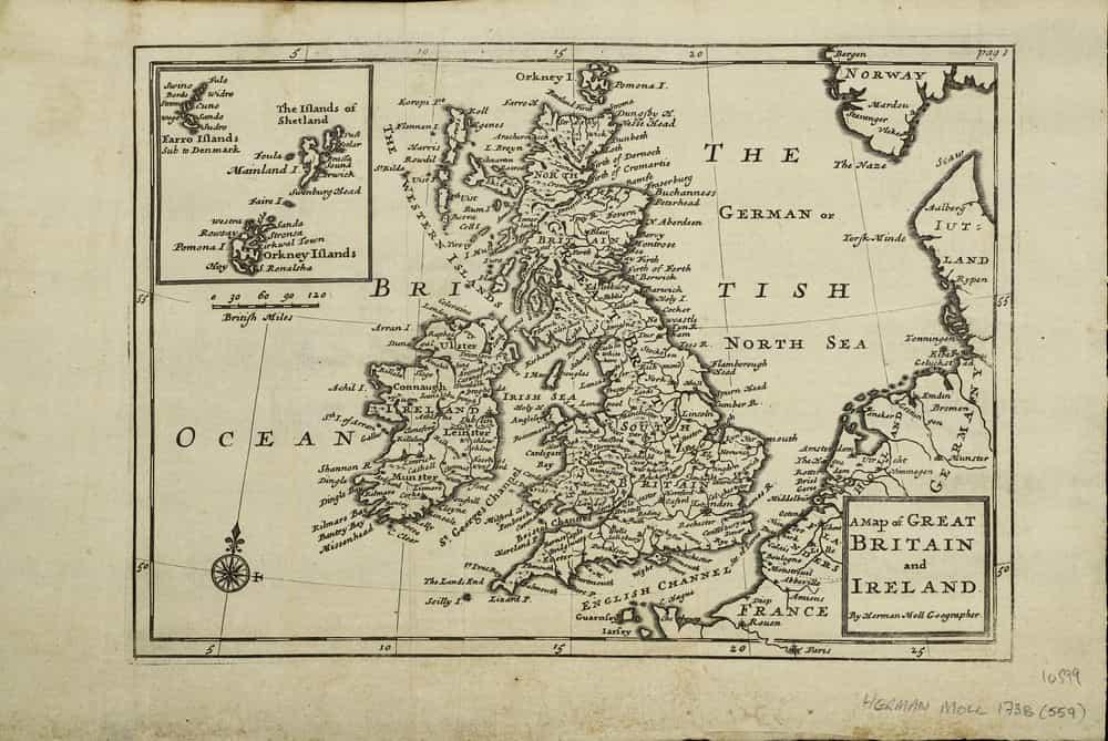 A Map of Great Britain and Ireland