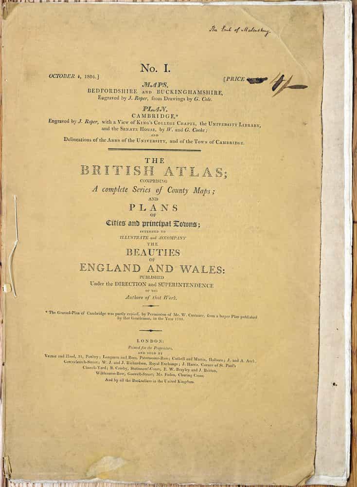 The British Atlas; comprising A Complete Set of County Maps, of England ...