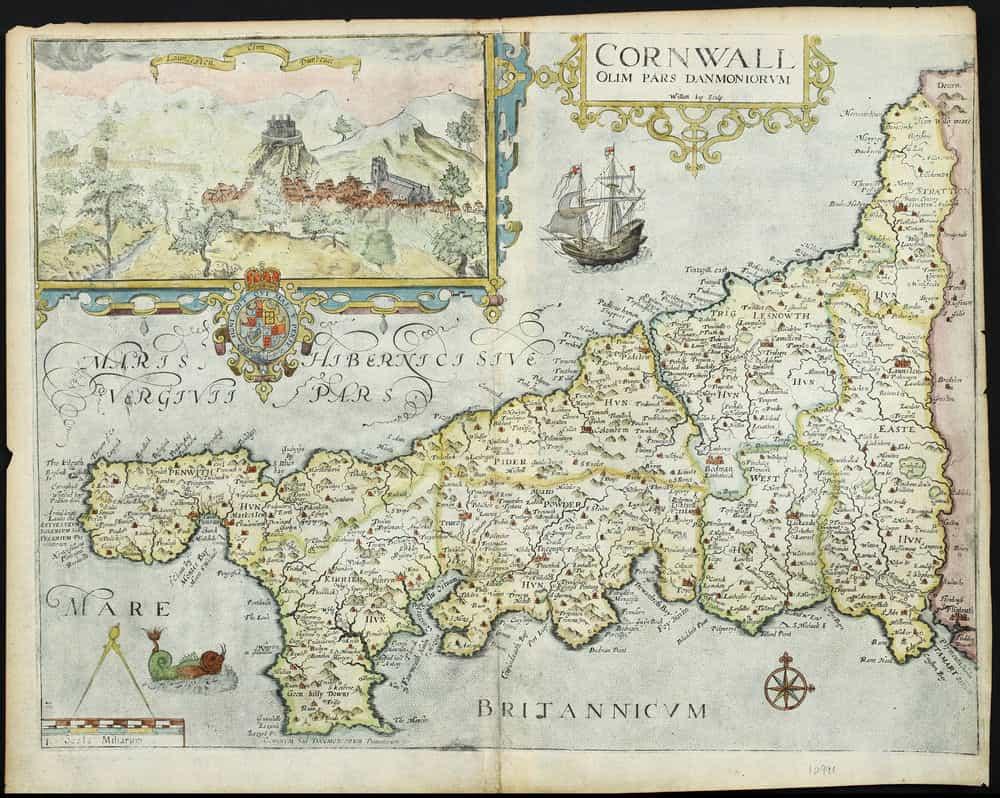 Rare maps of Cornwall
