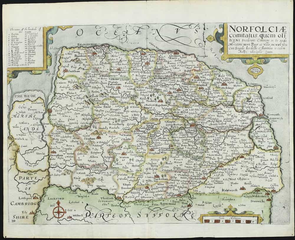 Rare maps of Norfolk