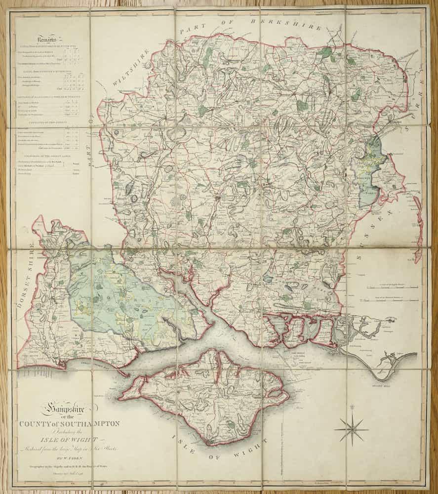 Rare maps of Hampshire