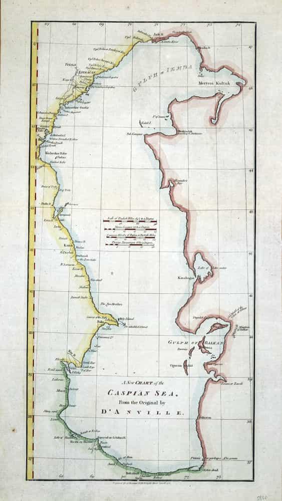 A New Chart of the Caspian Sea, from the Original by D'Anville