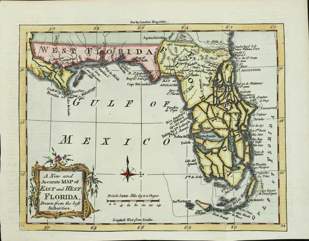 A New and Accurate Map of East and West Florida, Drawn from the Best ...