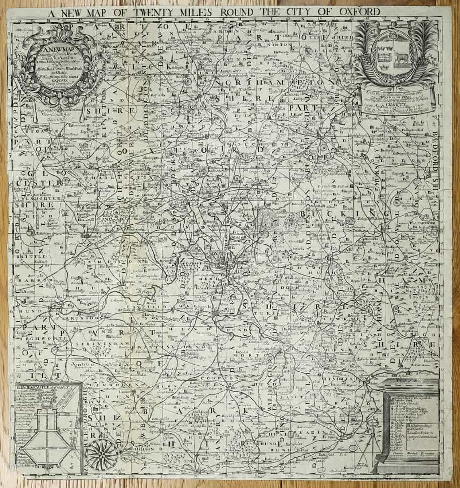 A New Map of Twenty Miles Round the City of Oxford