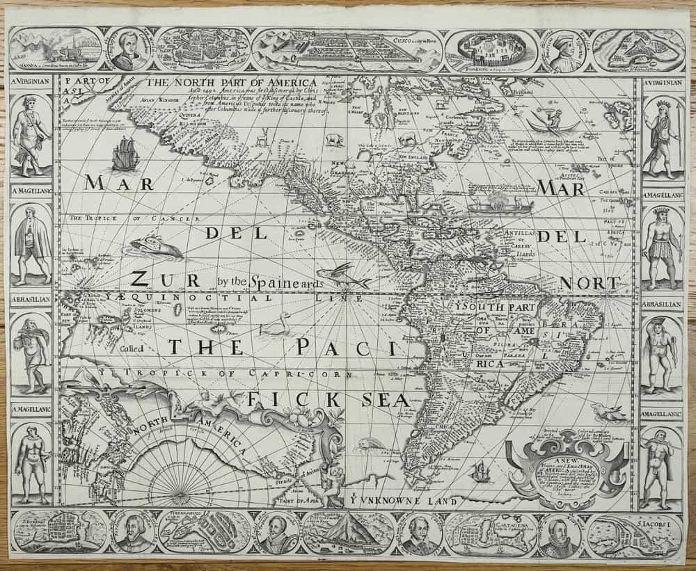 A New Plaine and Exact Map of America: described by N. I. Visscher And ...