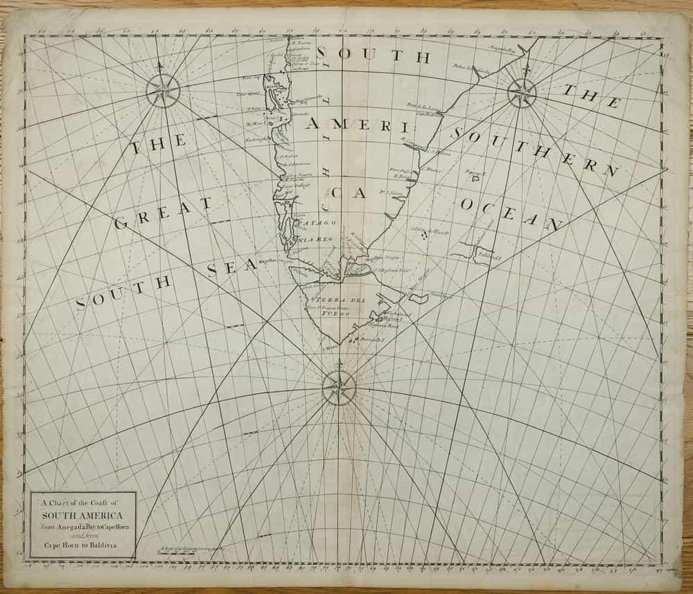 A Chart of the Coast of South America from Anegada Bay to Cape Horn and ...